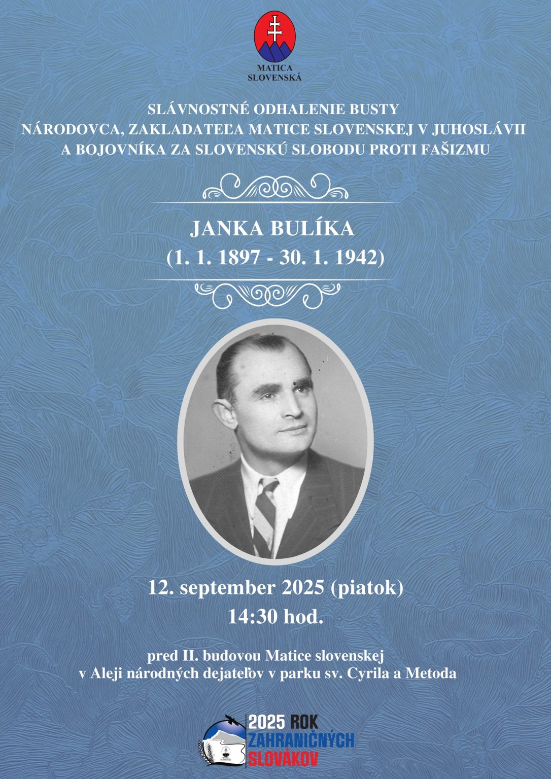 Odhalenie busty Janka Bulíka – USZZ